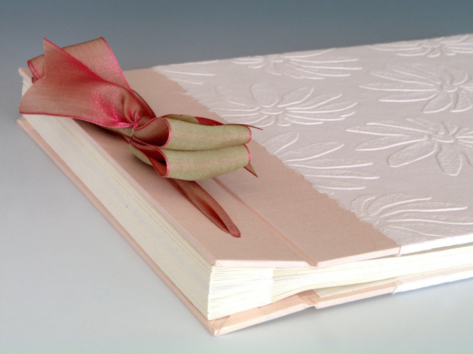 Handmade Photo Album Pink Embossed Daisy Large - Etsy
