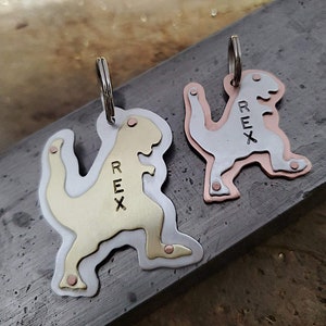 T-rex Pet Tag - Etsy