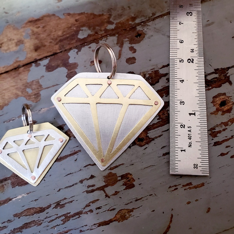 Diamond Pet Tag - Etsy