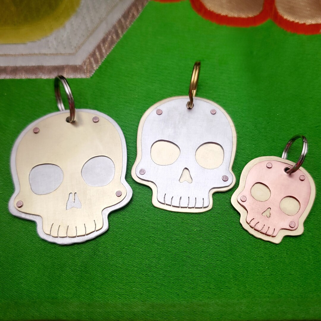 Skull Pet Tag - Etsy