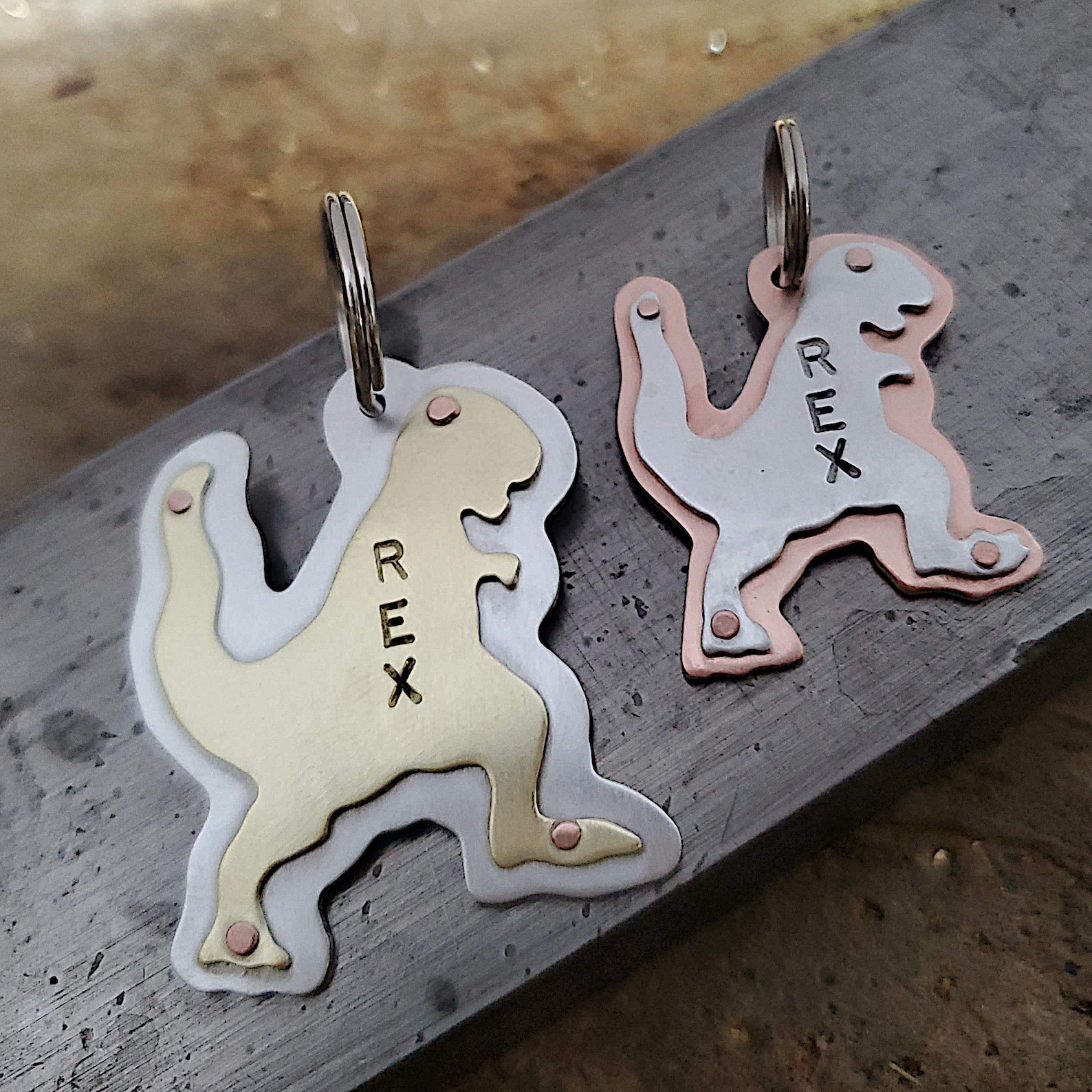 T-rex Pet Tag | Etsy