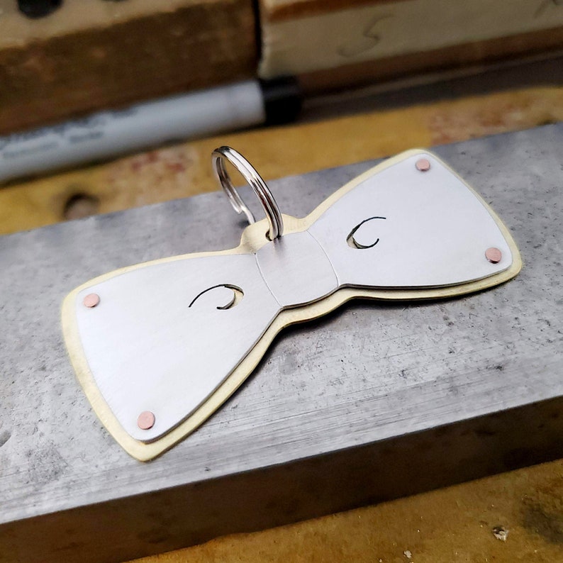 Bow Tie Pet Tag Made to Size for Your Pet - Etsy