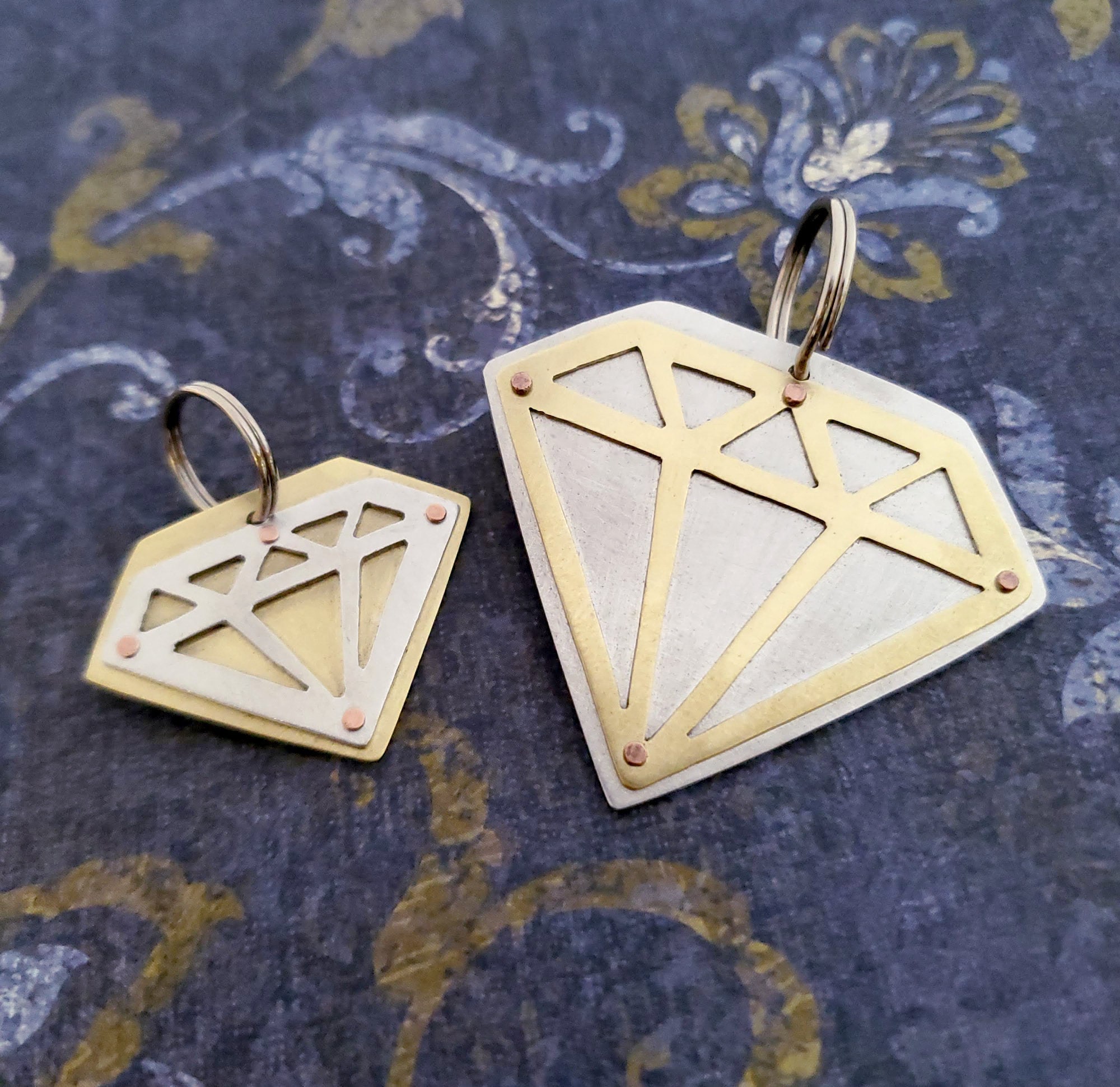 Diamond Pet Tag - Etsy