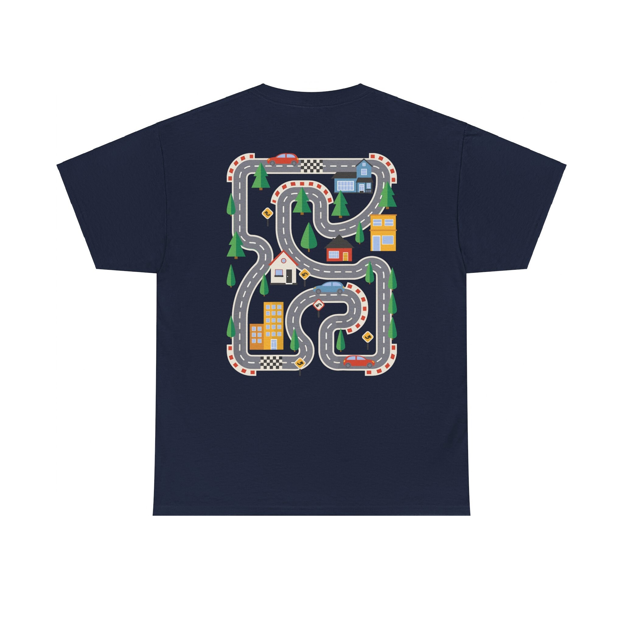 Play Car Race on Dad's Back Shirt, Mat Road Car Race Track Shirts, Dad ...