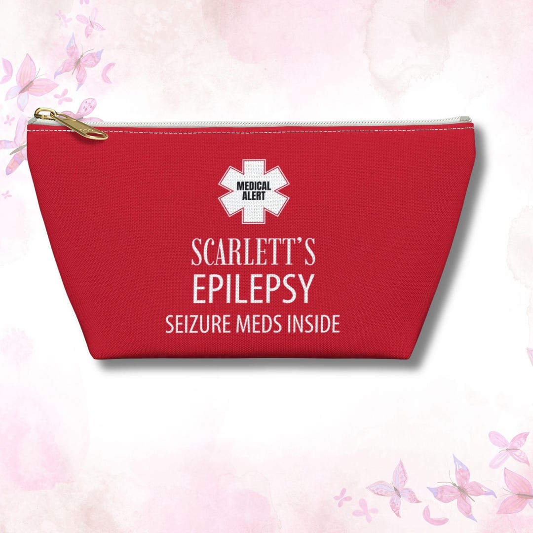 Personalized Epilepsy Medical Alert Pouch, Seizure Medication Bag - Etsy