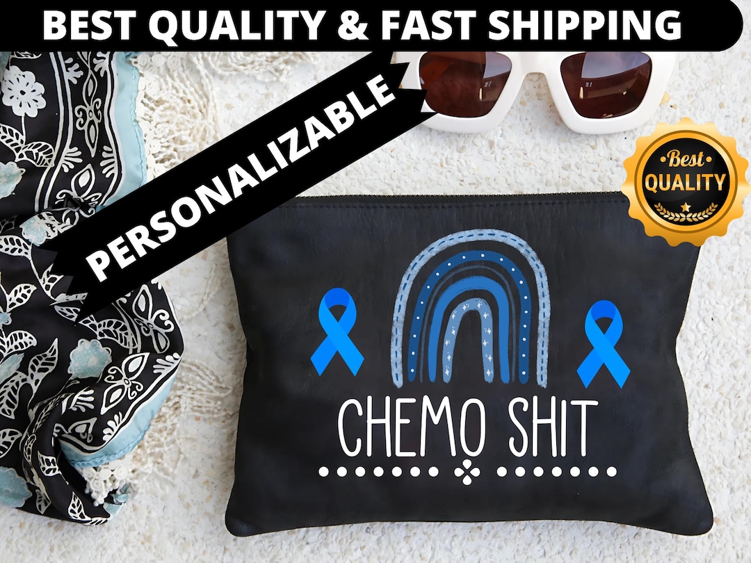 Chemo Shit Pouch With Optional Custom Pin, Funny Cancer Gift, Chemo ...