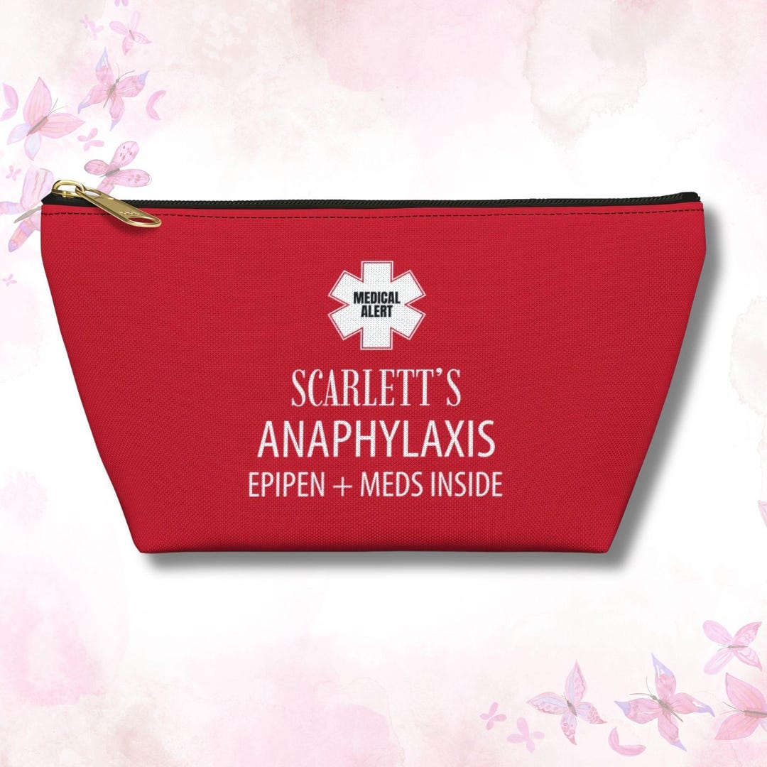 Anaphylaxis Medical Alert Pouch, Personalized Epipen Case, Emergency ...