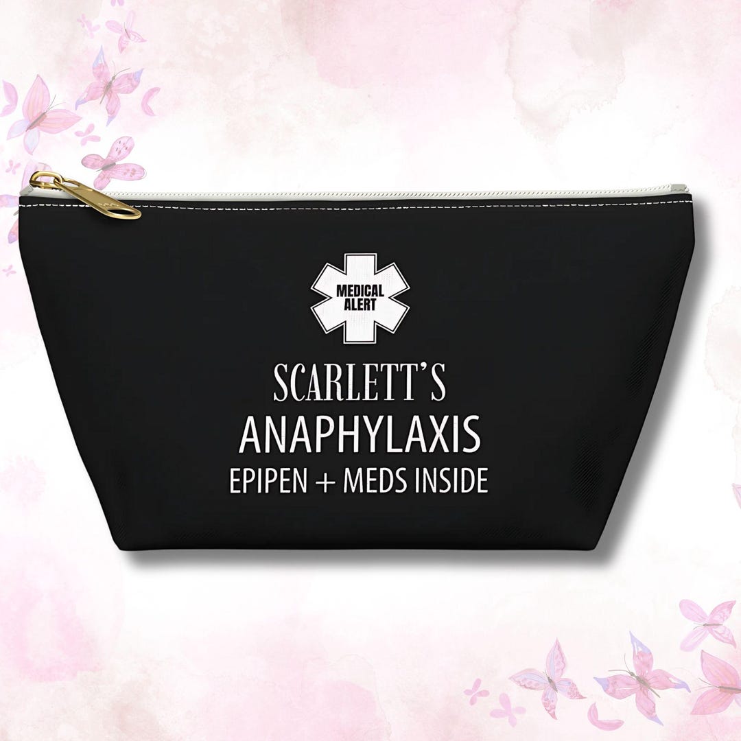 Personalized Anaphylaxis Epipen Pouch, Medical Alert Allergy Bag - Etsy