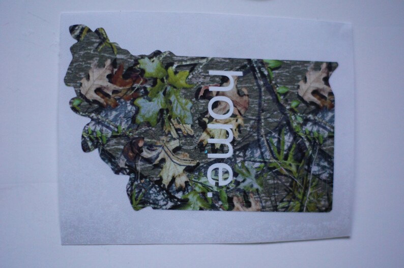 Custom CAMO or Solid STATE Vinyl Decal With HOME You Choose - Etsy