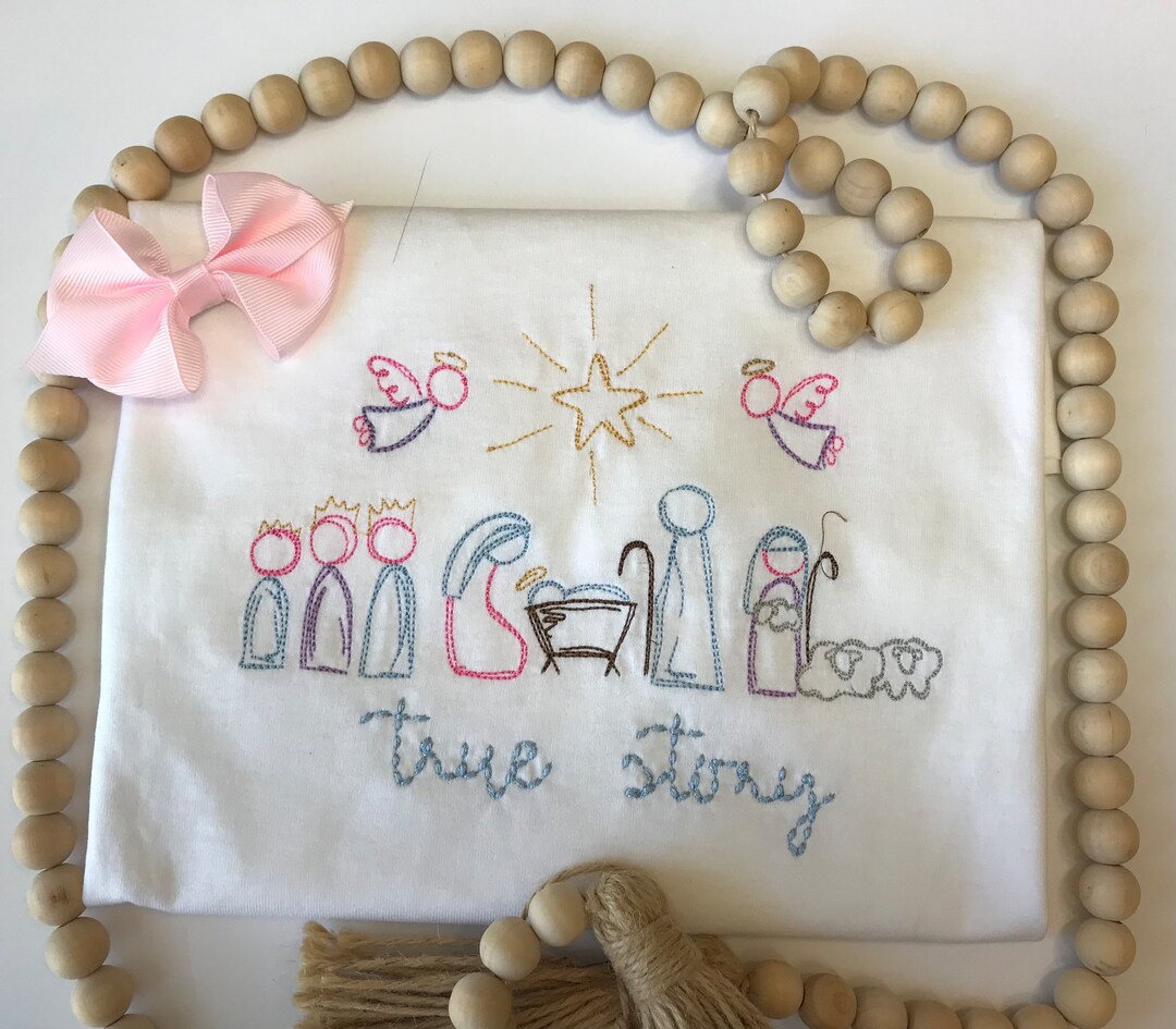 Nativity Shirt, Nativity Scene Tee, True Story Christian Tee, Baby ...