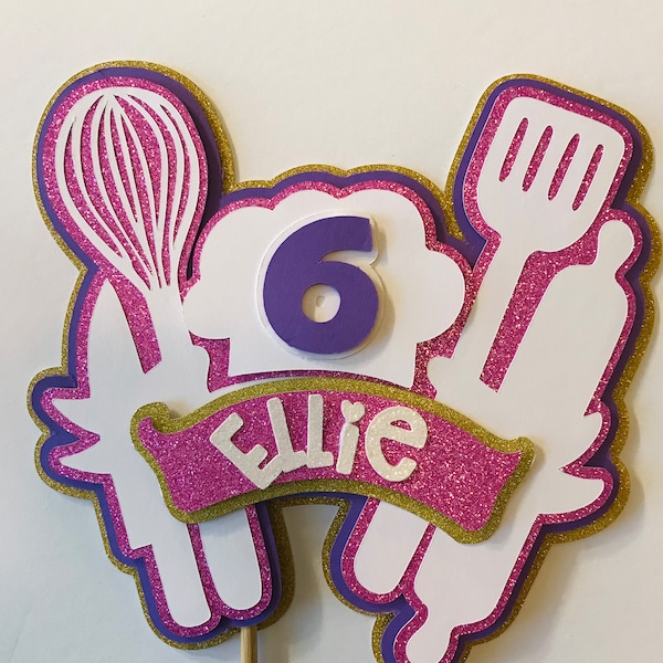 Happy Birthday Chef Cake Topper - Etsy