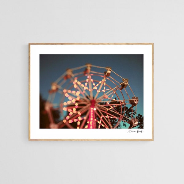 Ferris Wheel Print - Etsy