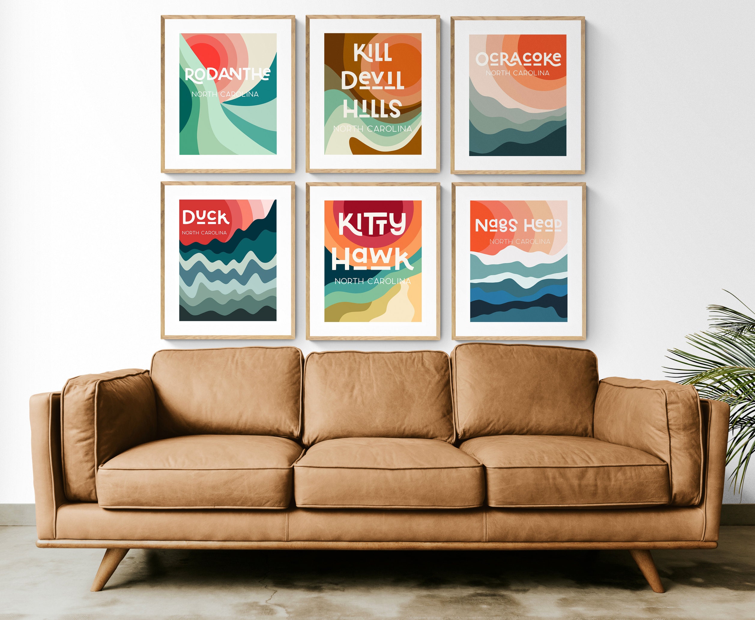 Outer Banks Art Print, Manteo Art Print, Retro Wall Art, Outer Banks ...