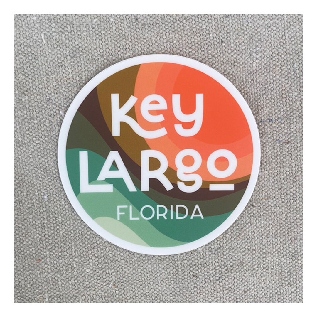 Key Largo Sticker, Florida Sticker, Waterbottle Sticker, Vinyl Sticker ...