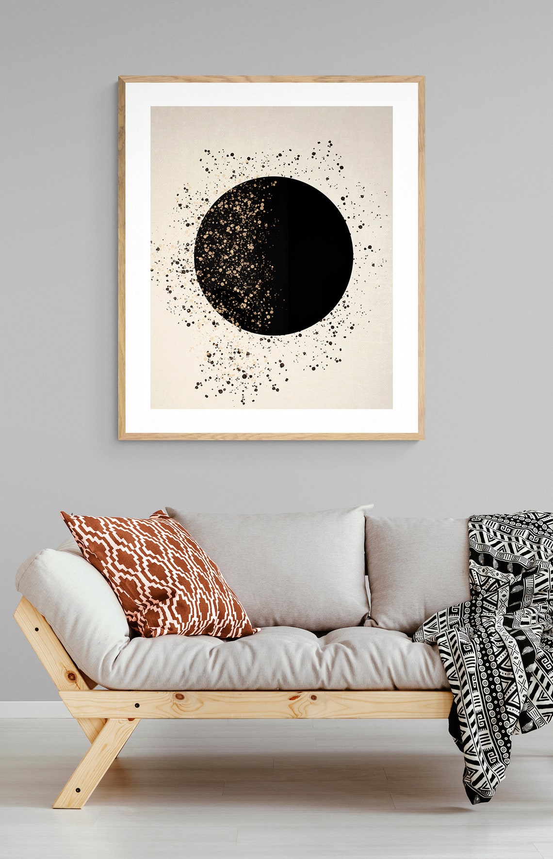Abstract Print Modern Art Full Moon Oversized Wall Decor - Etsy