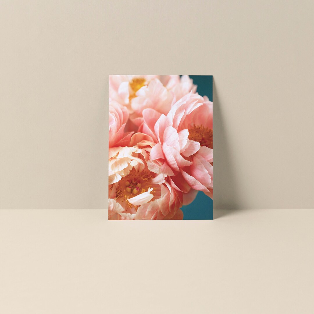 Peony Flower Note Card, Margot Card, Peony Print Note Card, Botanical ...