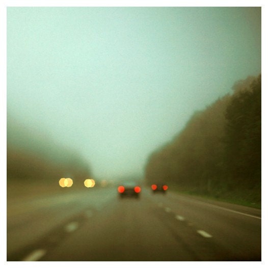 Abstract Art, Road Trip Print, Travel Photography, Green Art, Car Print ...