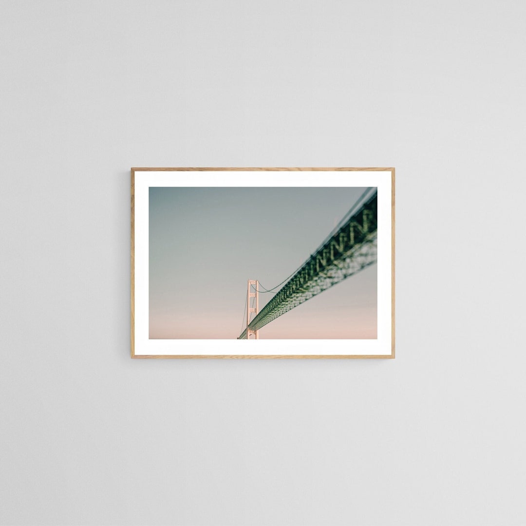 Michigan Photograph, Mackinac Bridge Art Print, Bridge Wall Art ...