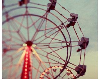 Ferris Wheel Photograph Carnival Art Fair Print Summer | Etsy