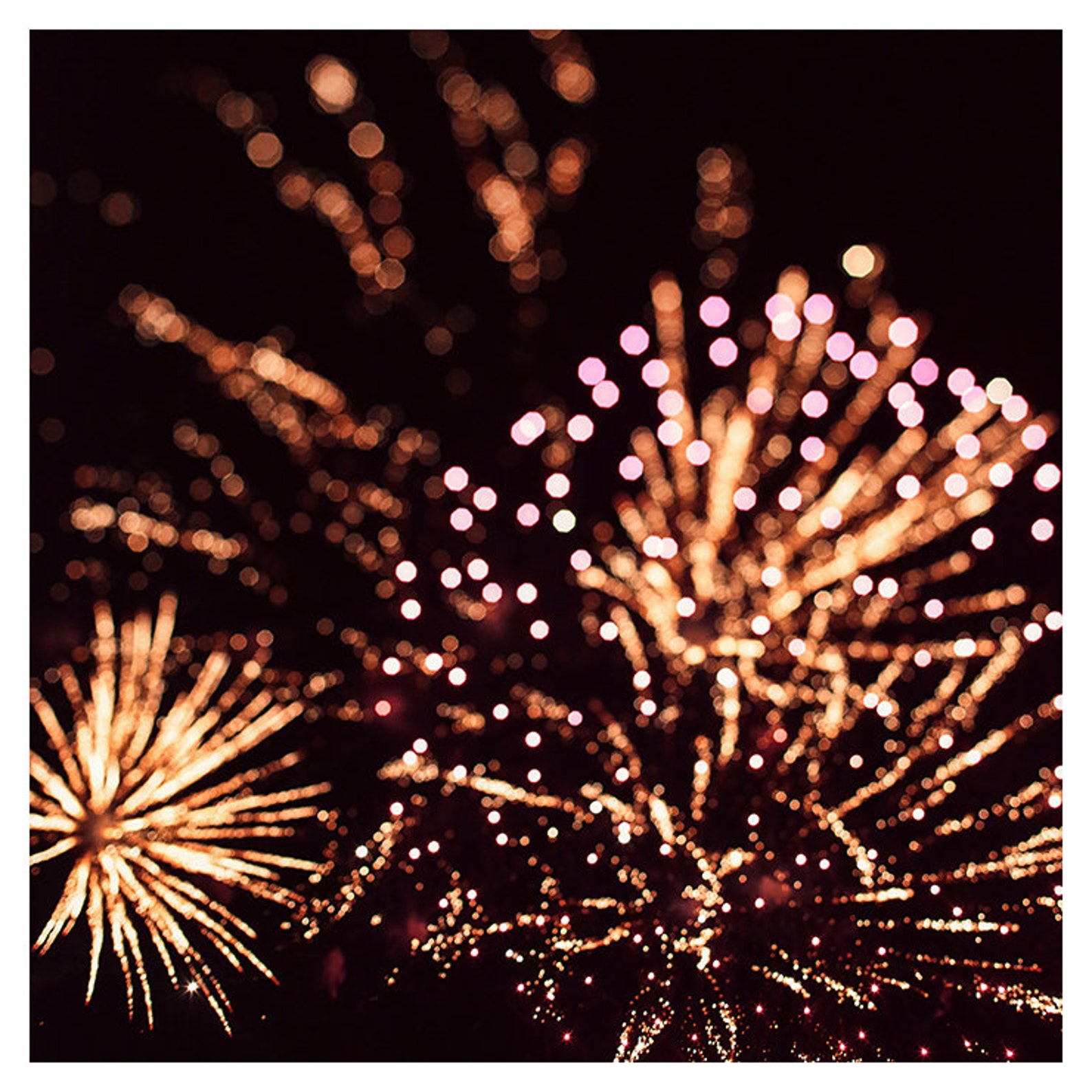 Fireworks Photograph Abstract Art Print Fourth of July | Etsy