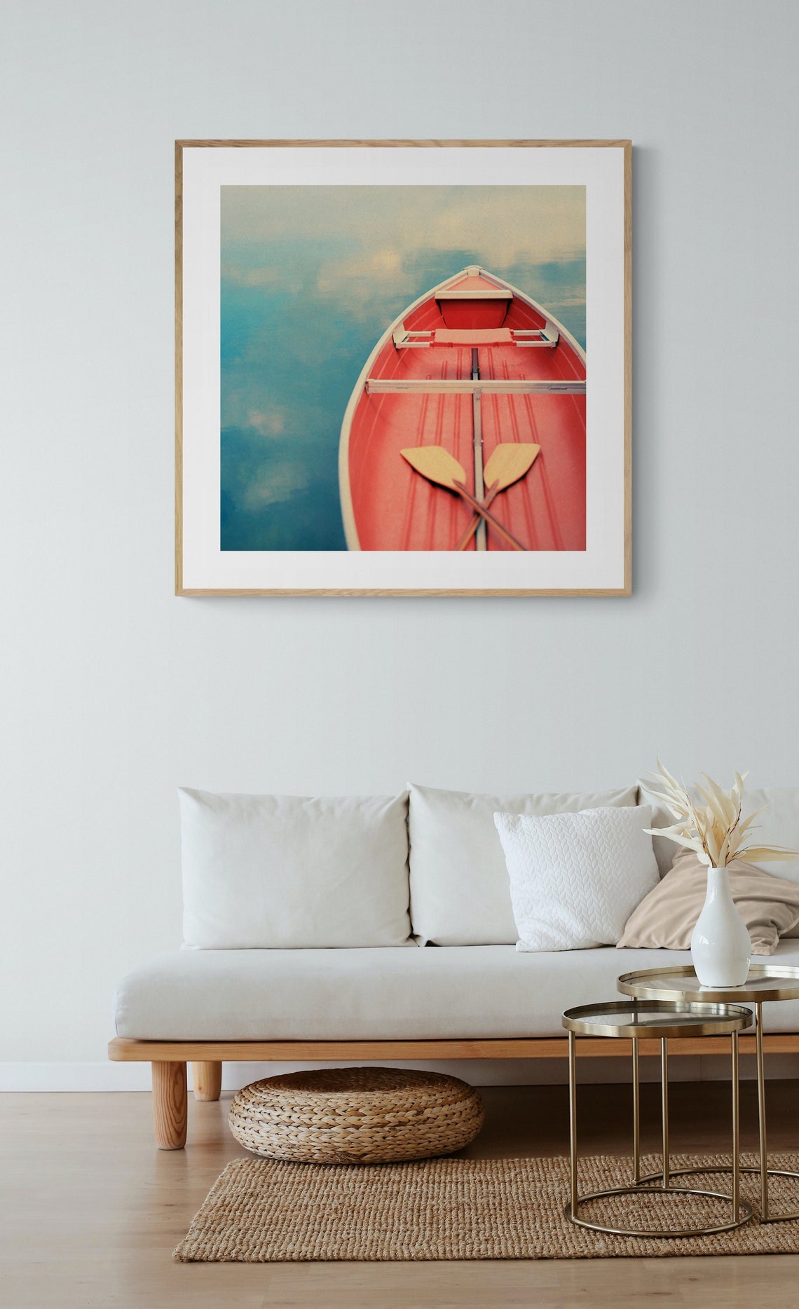 Boat Print Beach Photograph Canoe Print Boat Art Michigan - Etsy