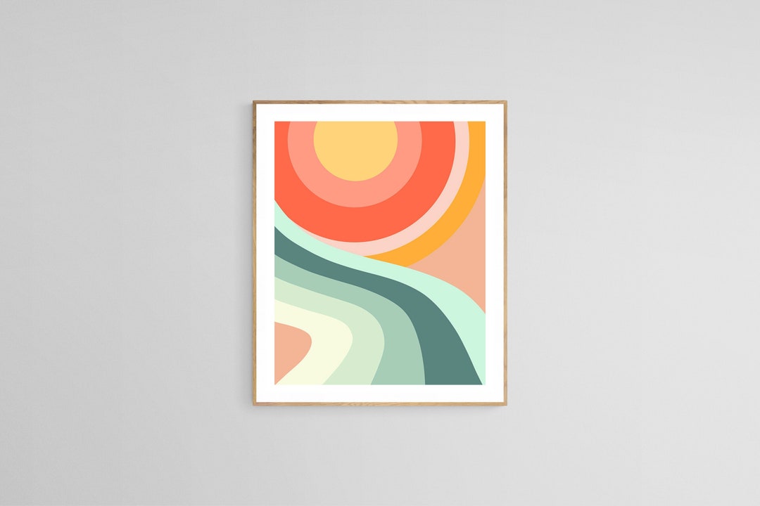 Abstract Print, Retro Print, Vintage Inspired Art, Abstract Art, Mid ...