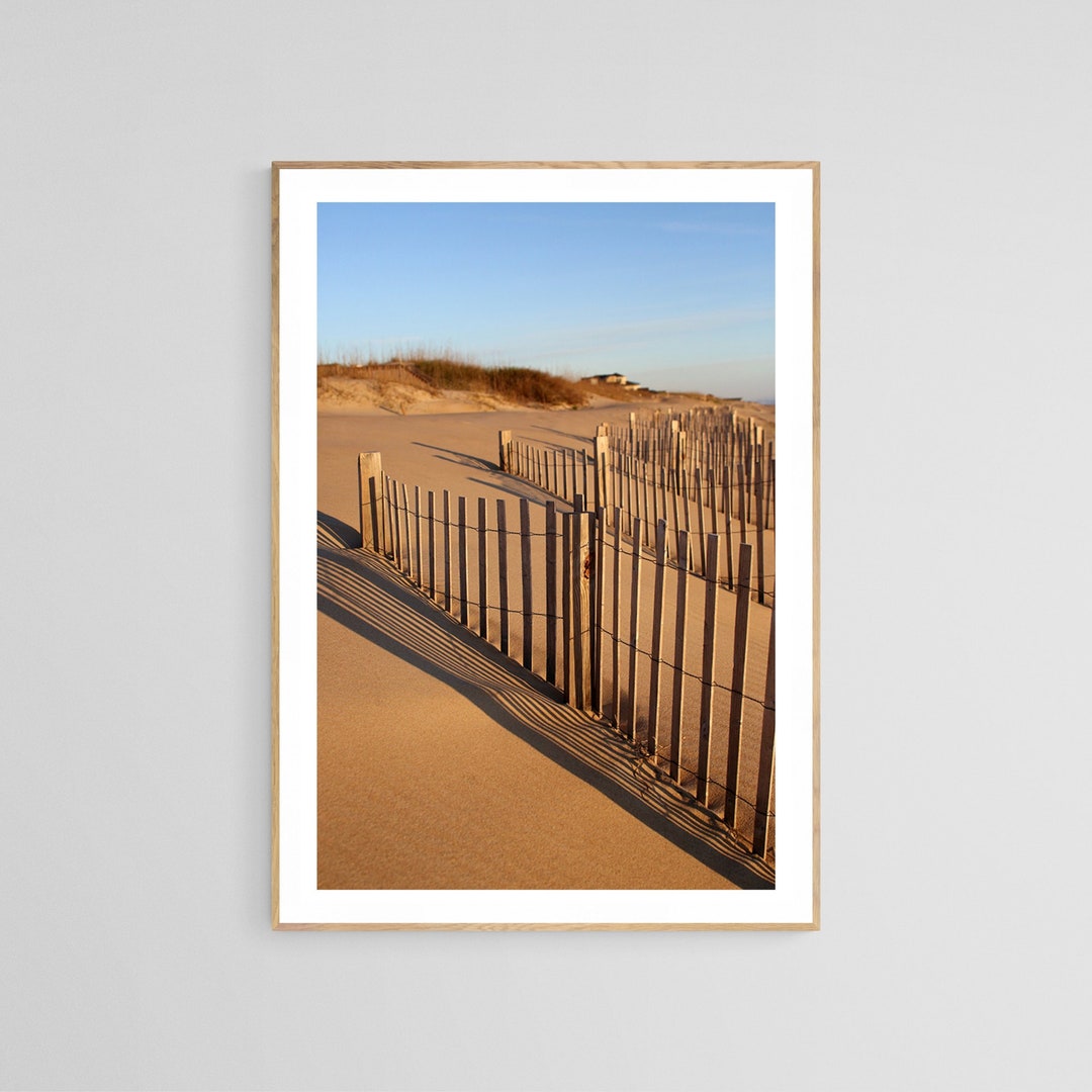 Outer Banks Art, Ocean Art, Beach Print, Nautical Decor, Beach Fence 2 ...