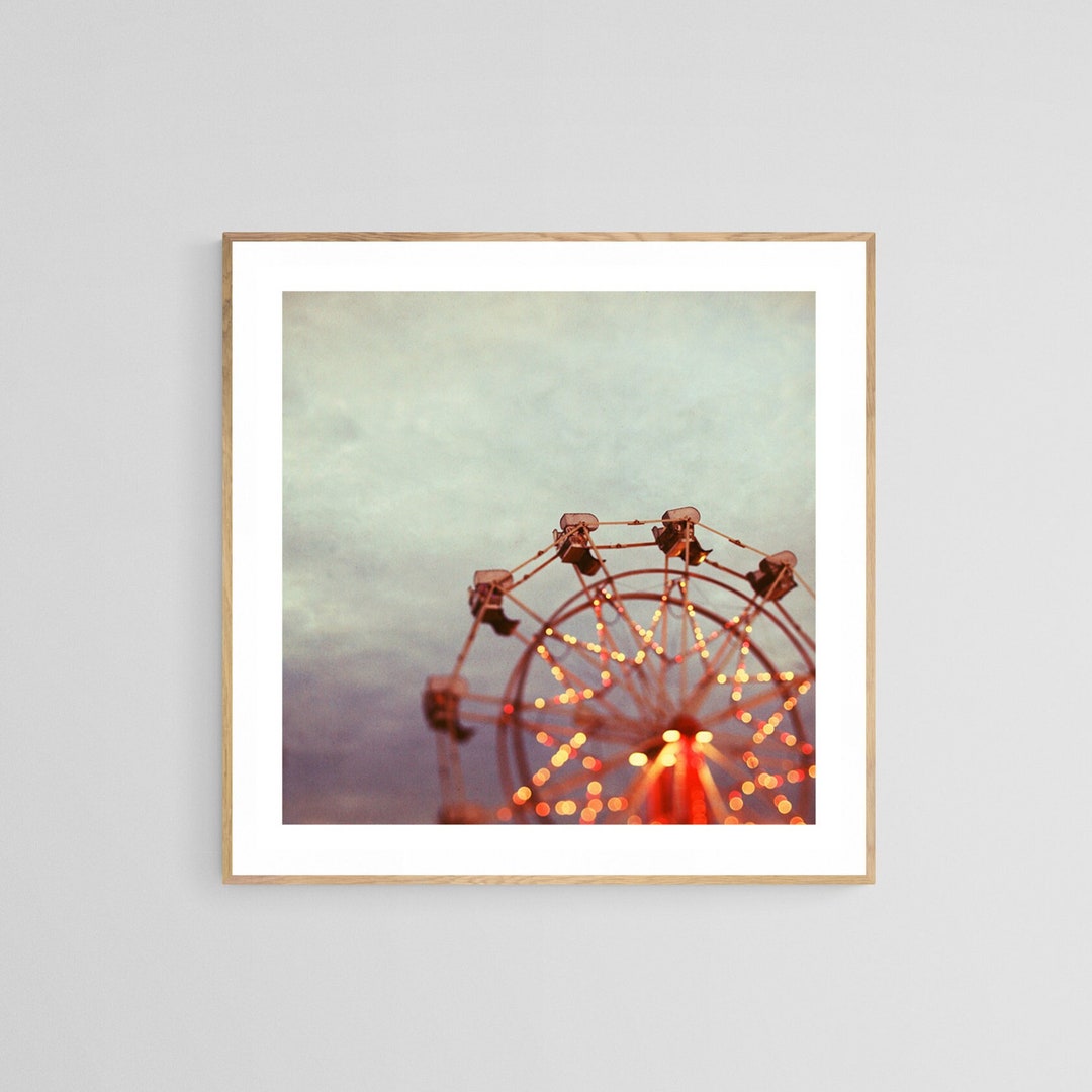 Ferris Wheel Print, Carnival Photograph, Kids Wall Art Print, Ferris ...