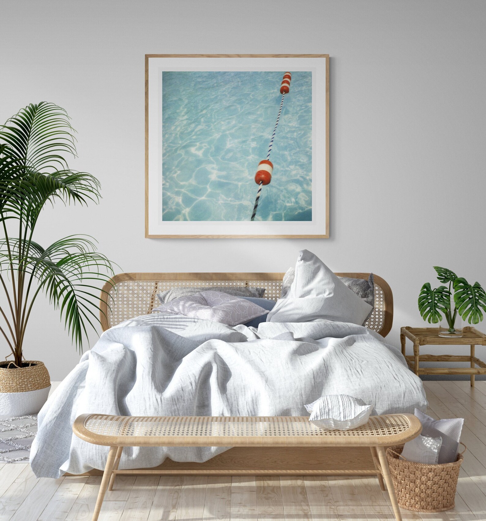 Polaroid Photograph, Swimming Pool Print, Summer Art, Ropes, Fine Art ...