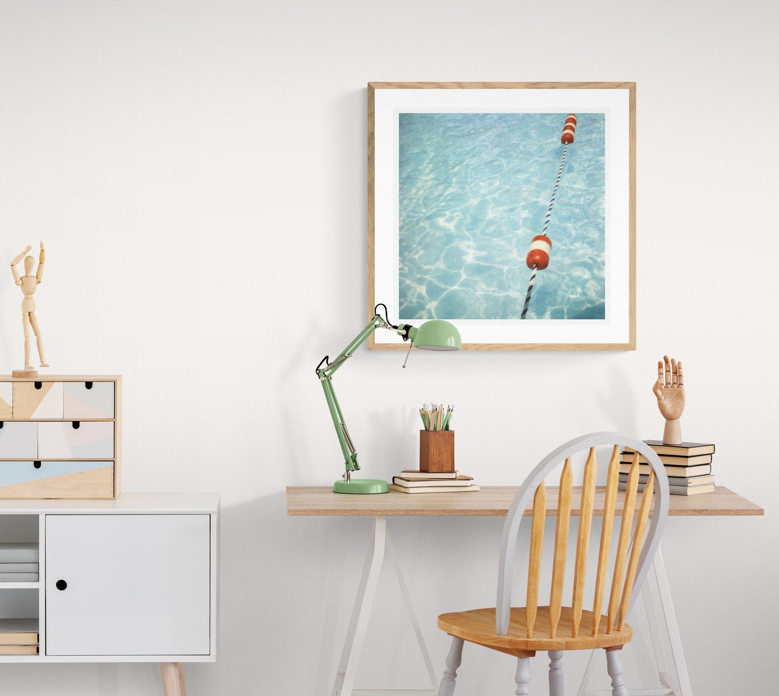 Polaroid Photograph, Swimming Pool Print, Summer Art, Ropes, Fine Art ...