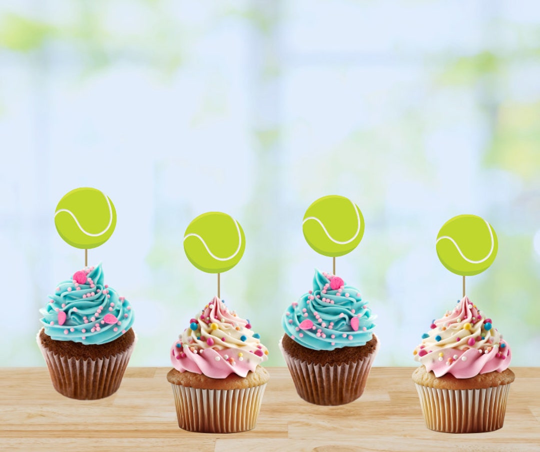 Tennis Cake Topper Cupcake Topper Birthday Decorations Boy Girl Team ...