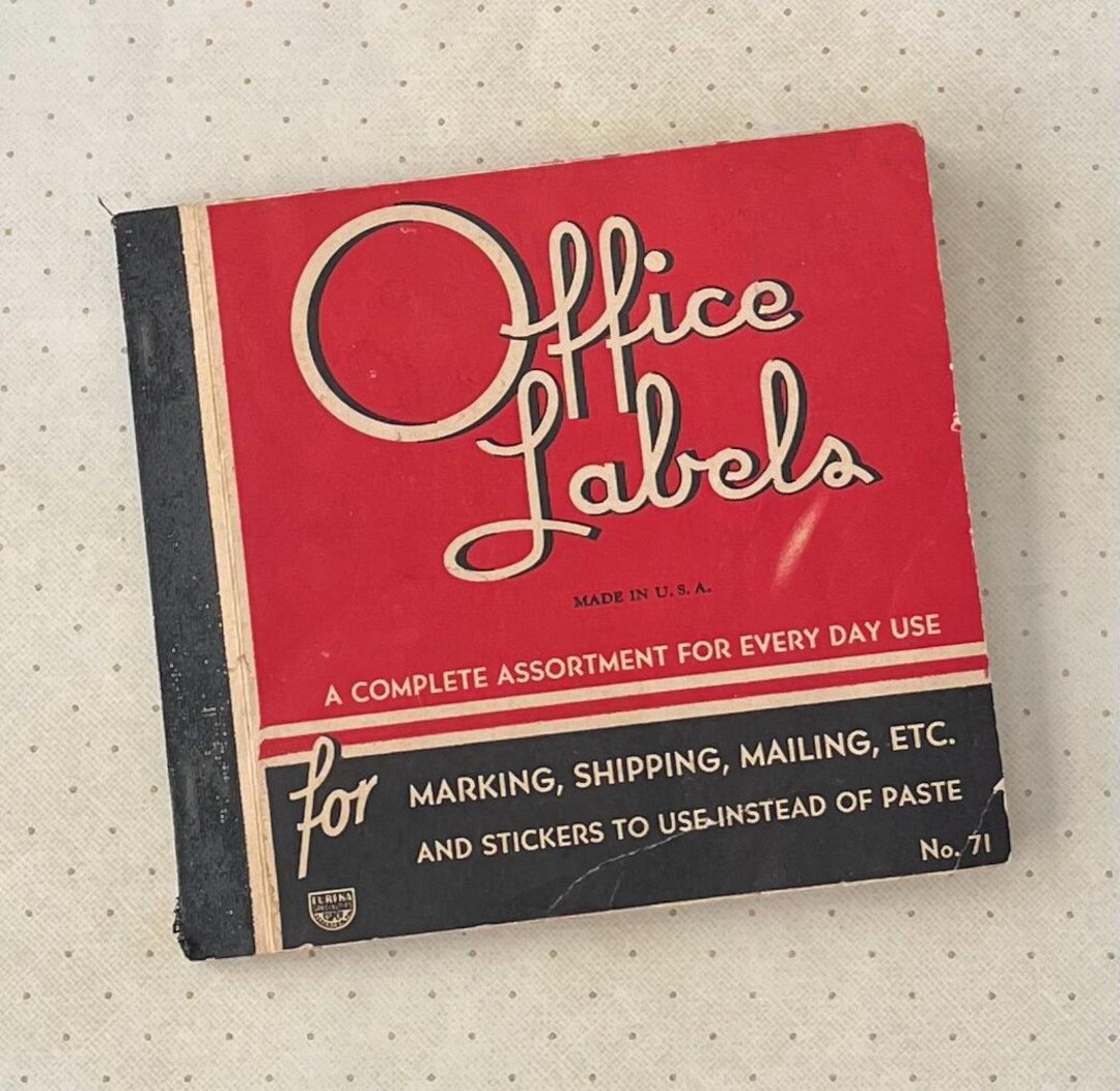 Vintage Office Labels, Eureka Specialities Labels, Gummed Paper Labels ...