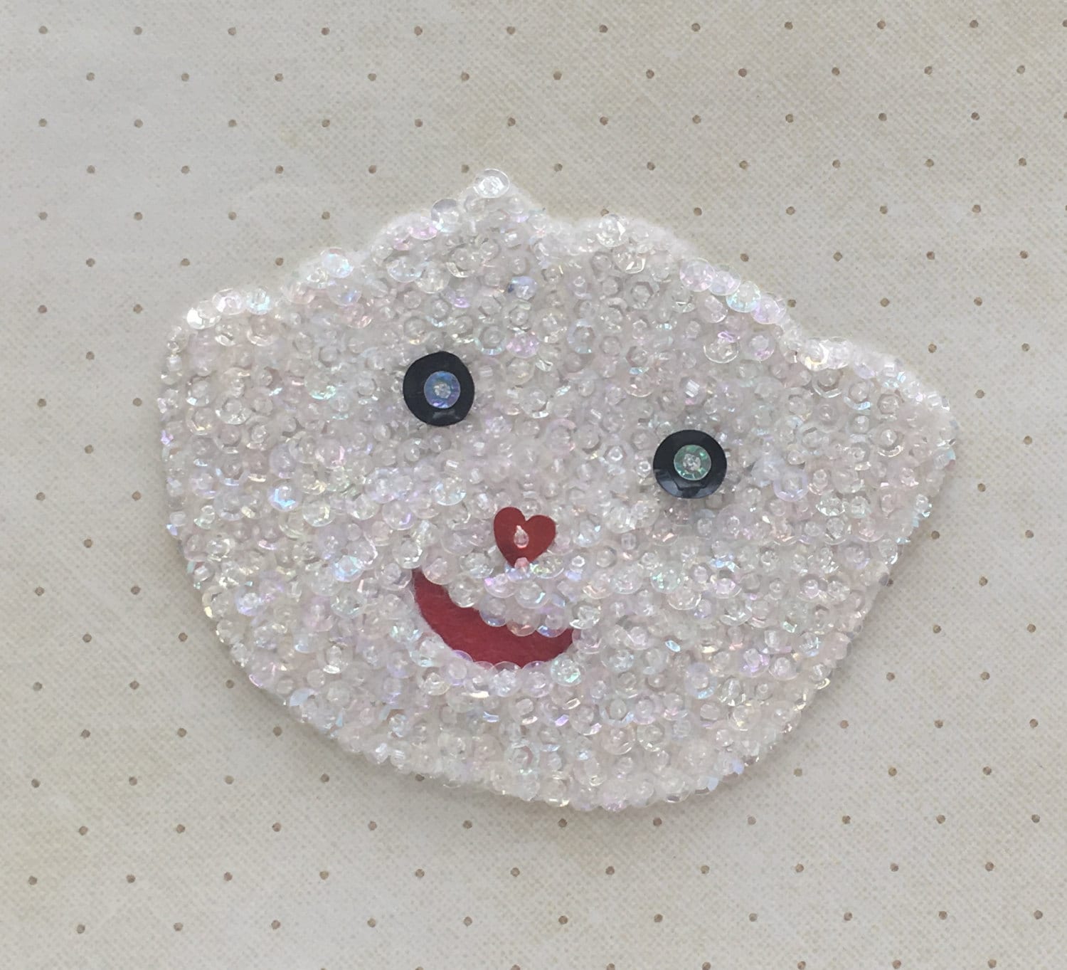 Vintage Hand-stitched Face Applique - Etsy