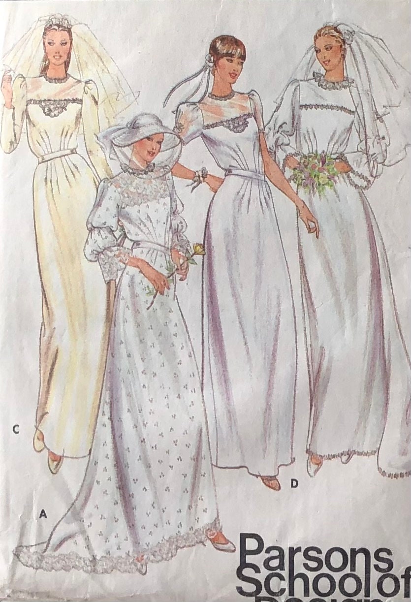 1970s Wedding Dress Pattern, Prom Dress Pattern, Butterick 3699 ...