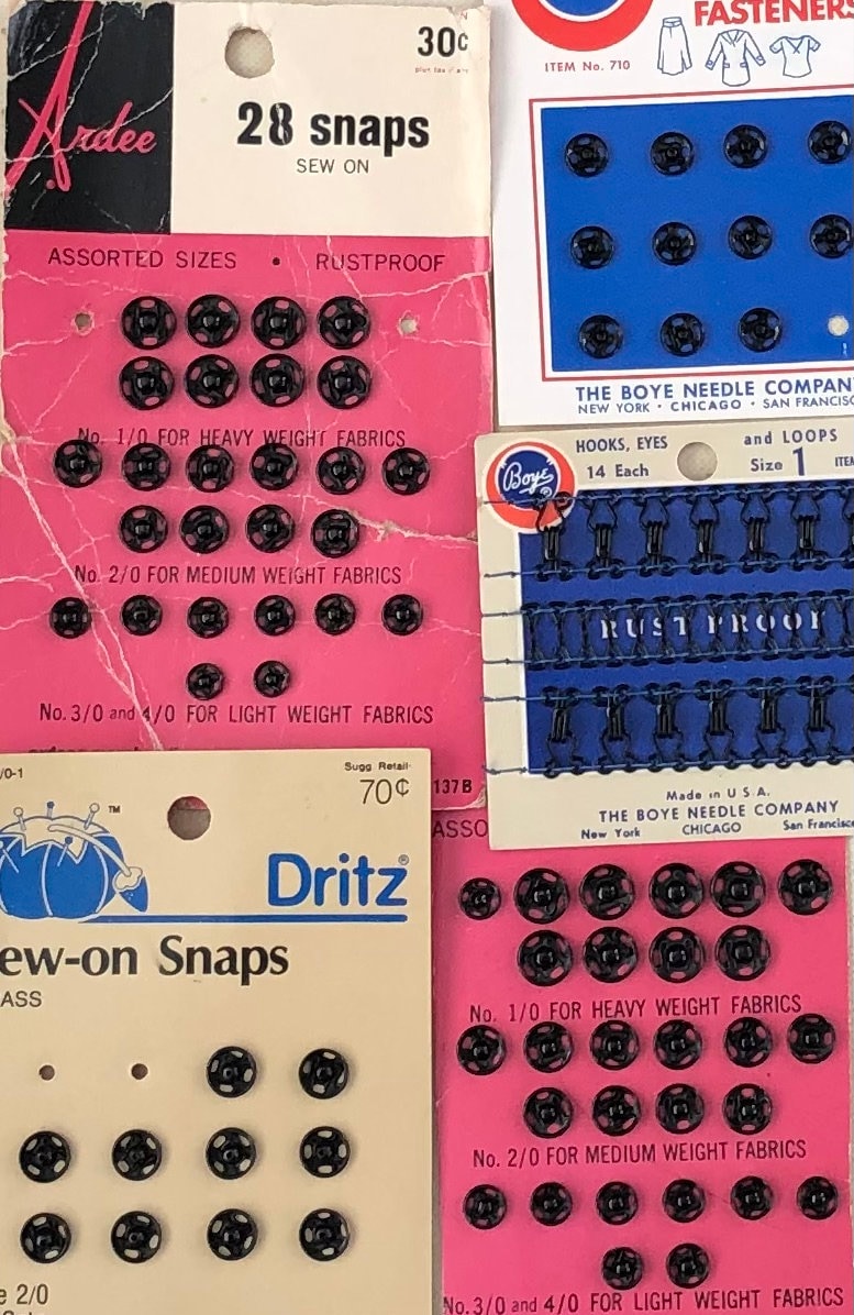 Vintage Hooks and Eyes, Vintage Loops, Vintage Fasteners, Vintage Snaps ...
