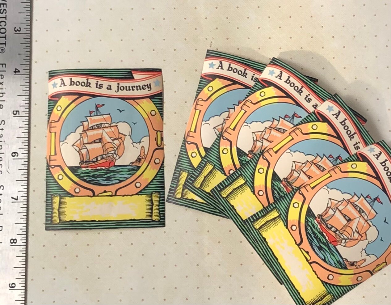 Vintage Book Plates a Book is a Journey 1940s Style Paper - Etsy