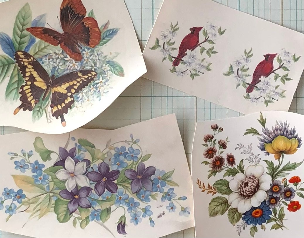 Vintage Matthey Decal Transfers, Floral Transfers, Contessa, Shabby ...