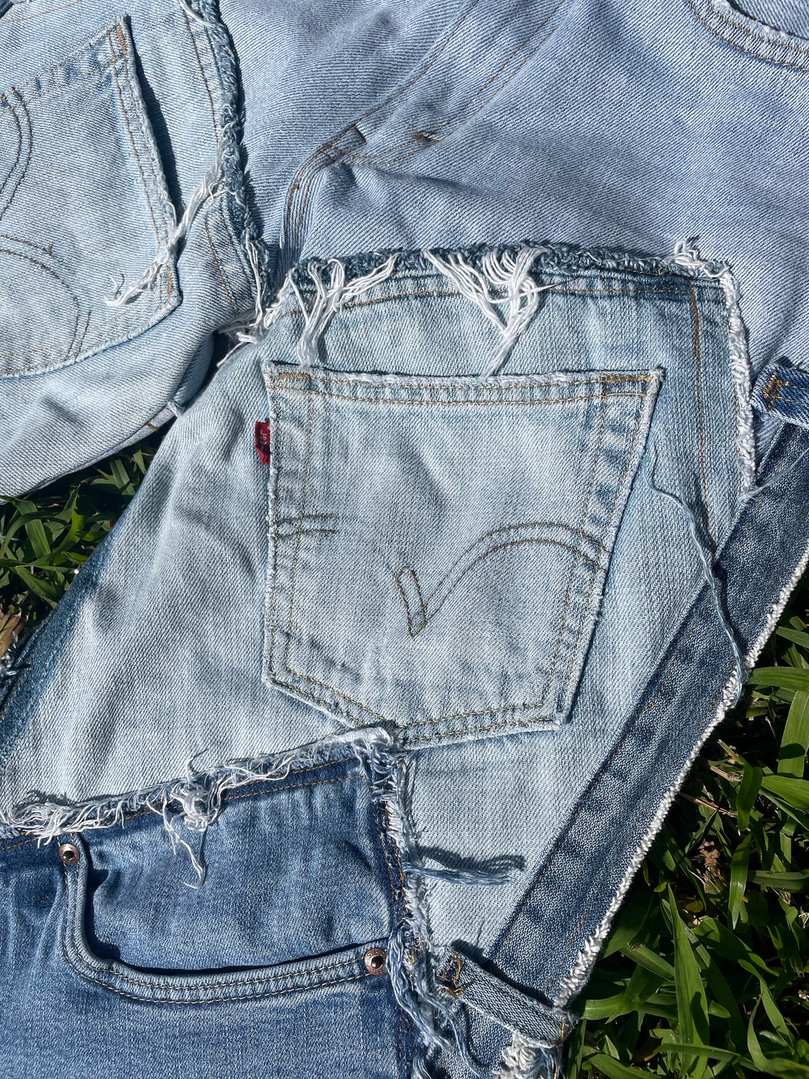 Reworked Patchwork Stash Jeans - Etsy