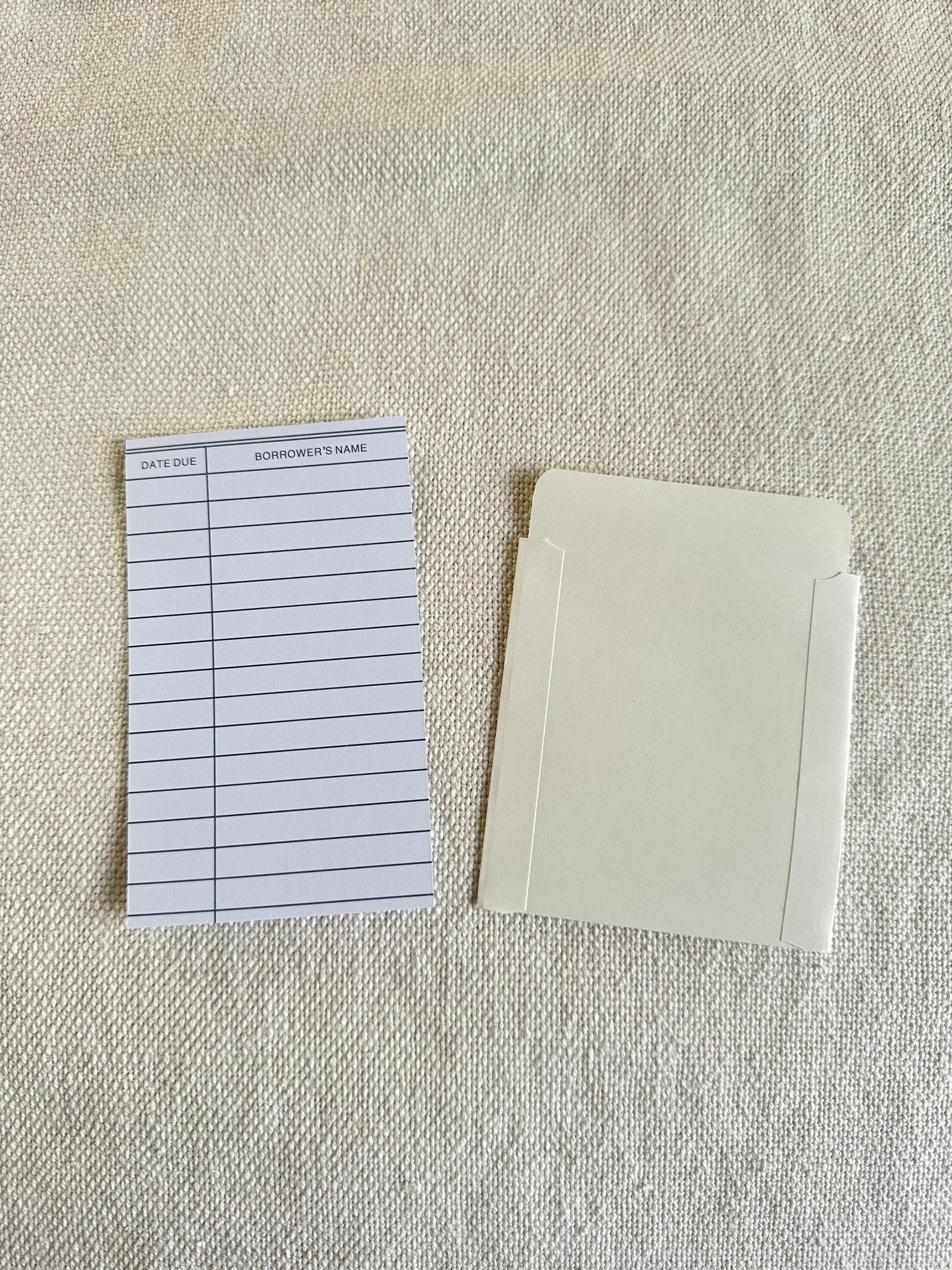 Library Card & Pocket Sets ~ Personal Library, Wedding Place Cards ...