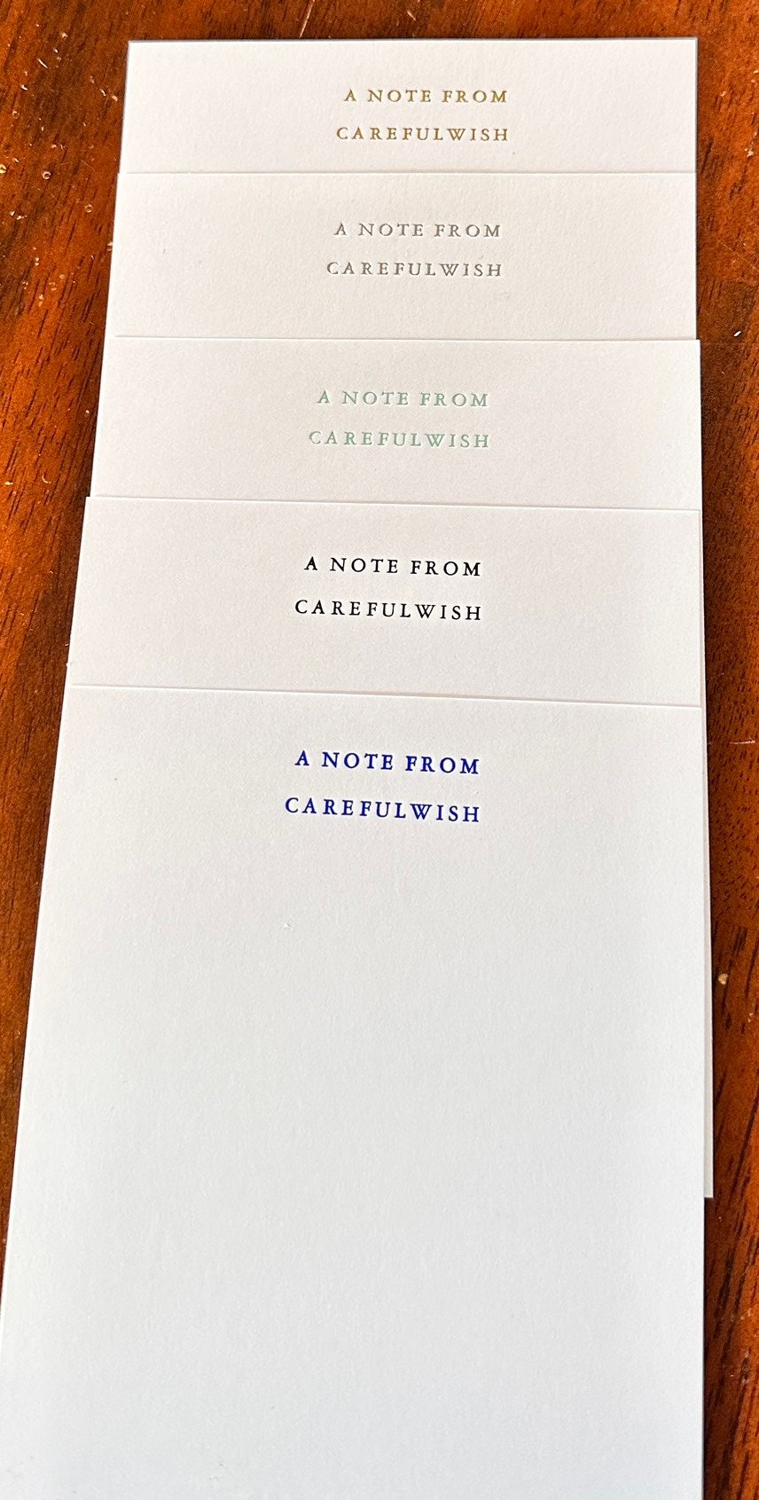 Personalized a Note From Foil Flat Note Card Set of 10 Handset ...