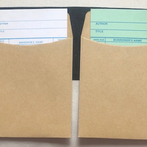Library Card & Kraft Pocket Sets ~ Personal Library, Wedding Place ...