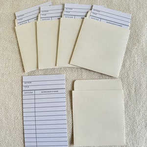 Library Card & Kraft Pocket Sets Personal Library, Wedding Place Cards ...