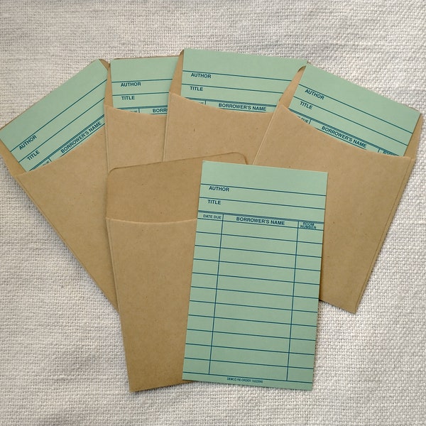 Library Card Place Cards - Etsy