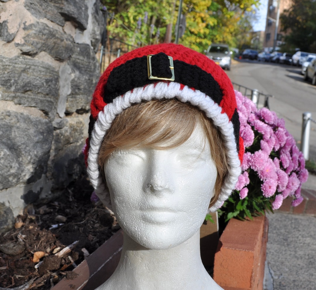 Christmas Hat With Santa Belt and Buckle for Women Santa Skullcap ...