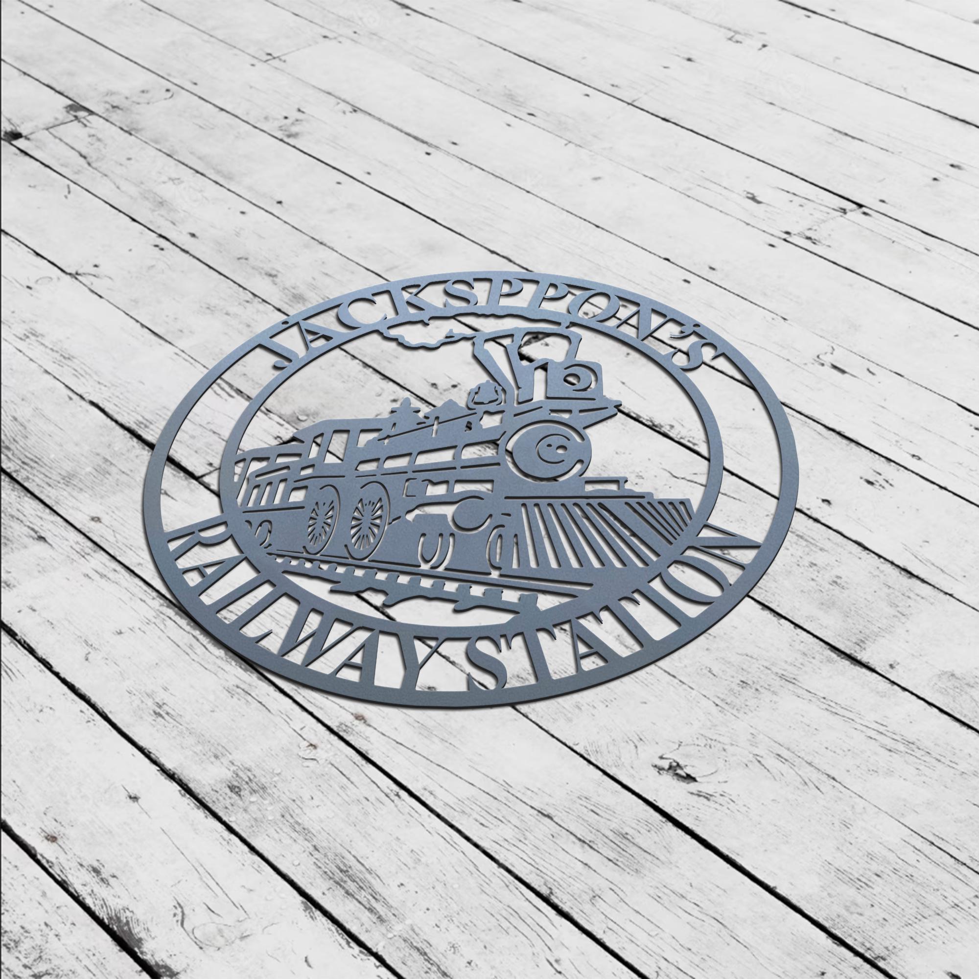 Custom Train Sign, Train Metal Sign, Personalized Train Metal Wall Art ...