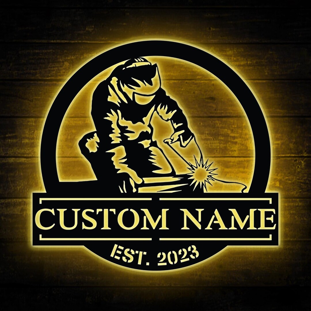 Personalized Construction Welder Sign, Sign for Welder, Welder Metal ...