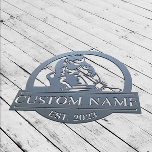 Personalized Construction Welder Sign, Sign for Welder, Welder Metal ...