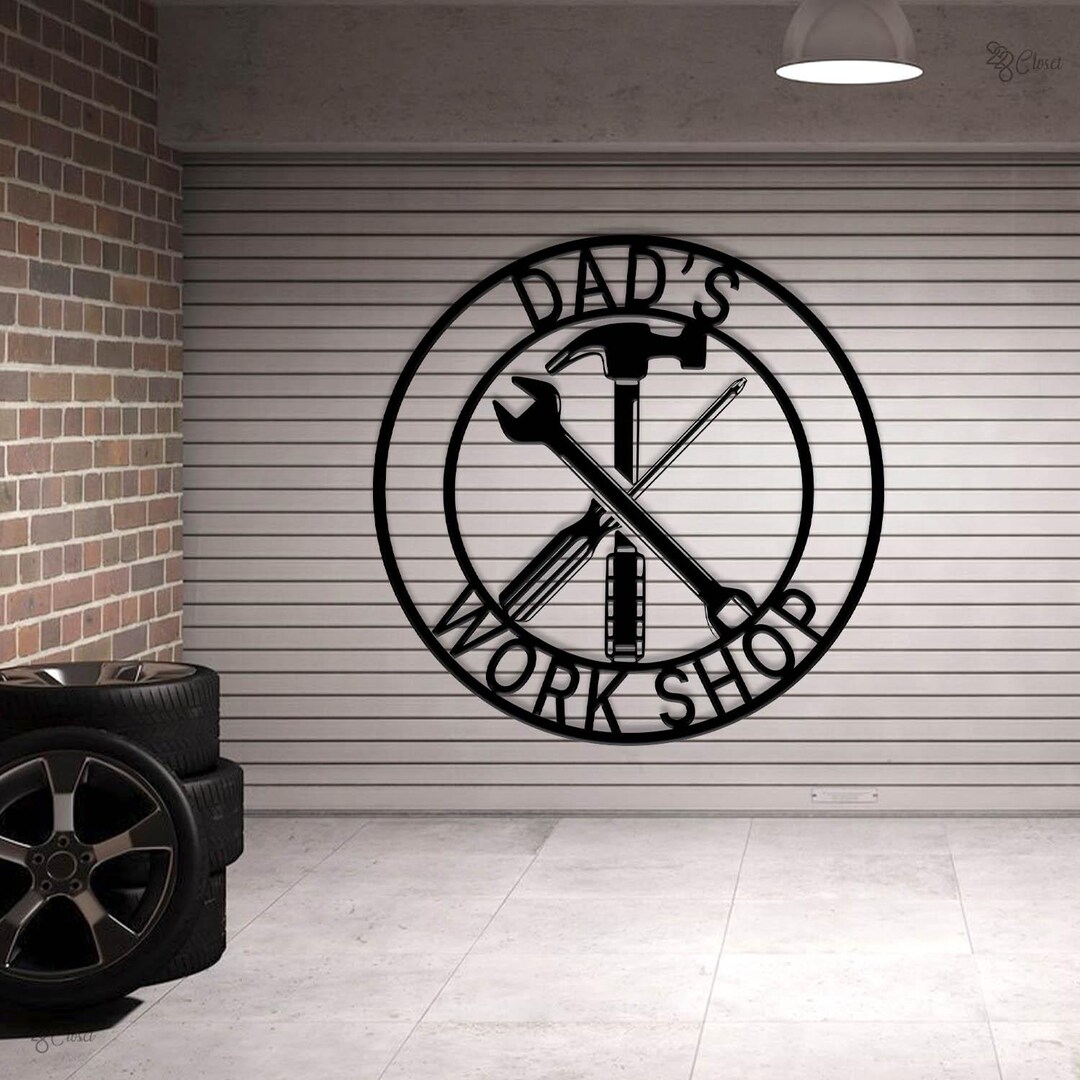 Custom Metal Workshop Sign, Custom Garage Sign, Personalized Man Cave ...