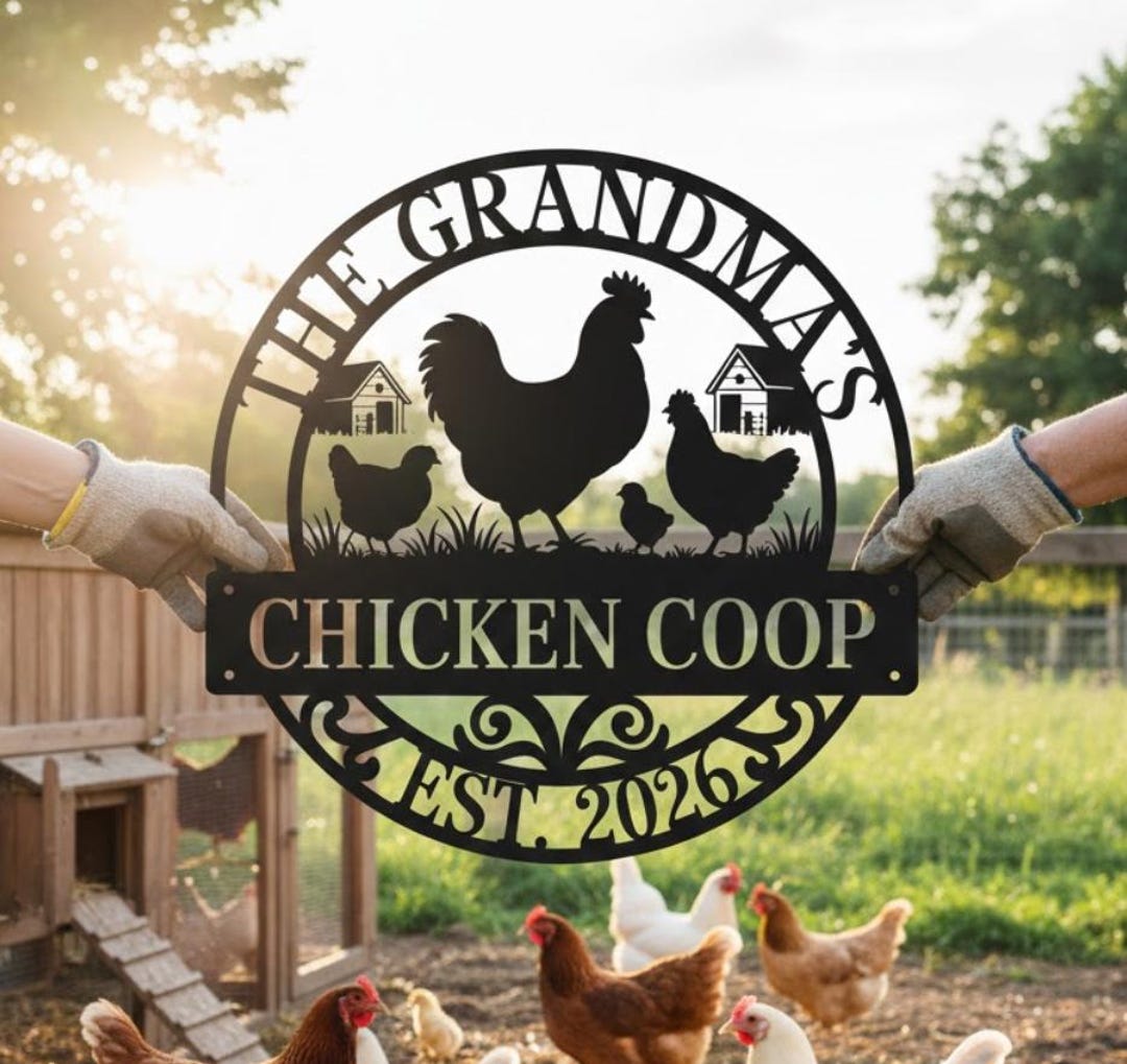 Custom Chicken Farm Metal Sign, Hen House Coop Sign, Chicken Coop Sign ...