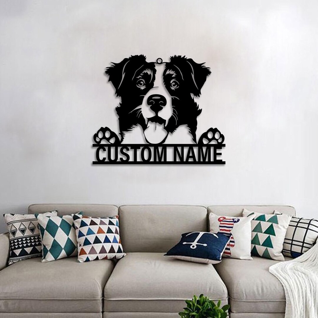 Custom Border Collie Metal Sign,personalized Dog Name Sign,dog House ...
